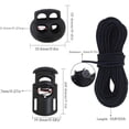 20pcs Plastic Cord Locks with 1/8-Inch 50ft Elastic Cord Heavy Stretch ...
