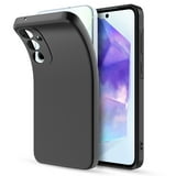 Elegant Choise for Samsung Galaxy A55 5G Liquid Silicone Case with Screen Protector, Black ...