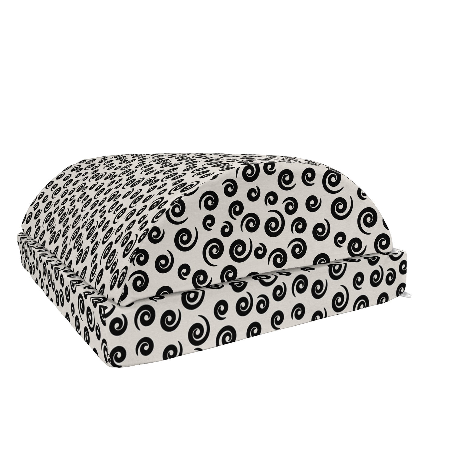 Black and White Foot Rest, Various Size Spiral Shapes in Different ...