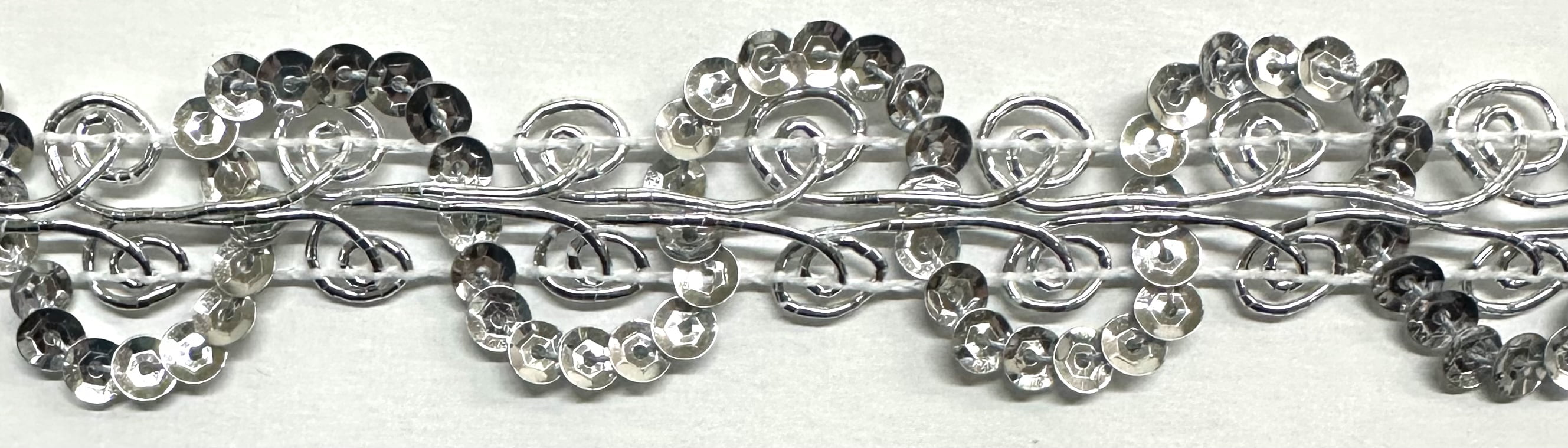 1" Metallic Designer Braid Gimp Trimming- 8 Yards! - Color: Silver ...