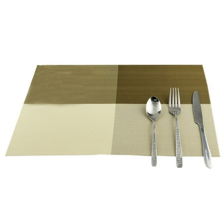 Thinsony Woven PVC Placemats Rectangle Dining Table Place Settings Mats ...
