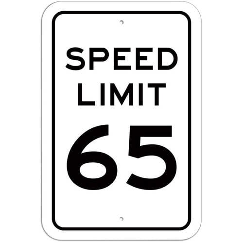 Speed Limit 65 Sign - Walmart.com
