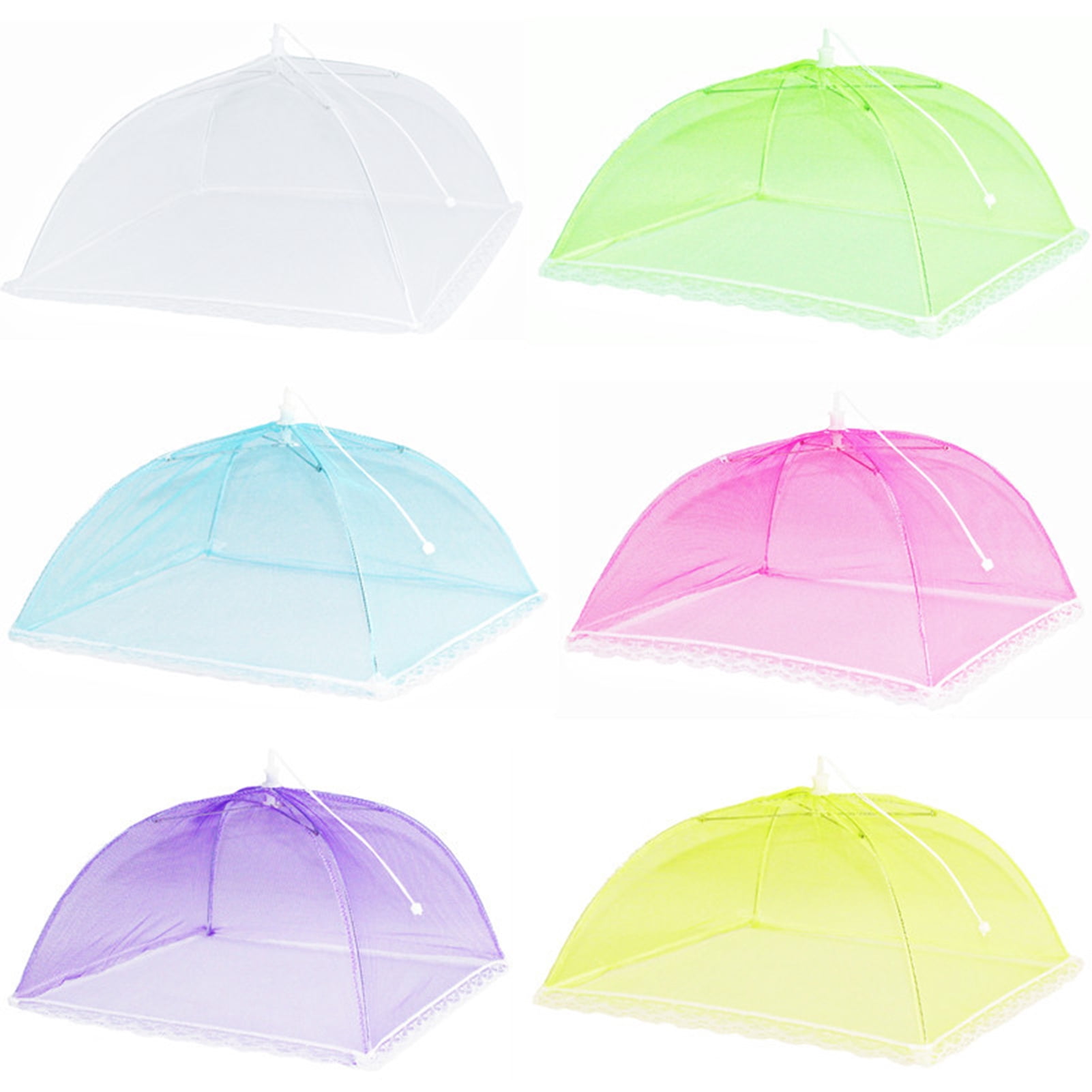 Pop-Up Mesh Screen Food Cover Tent Umbrella, 6 Pack Multiculor Food ...