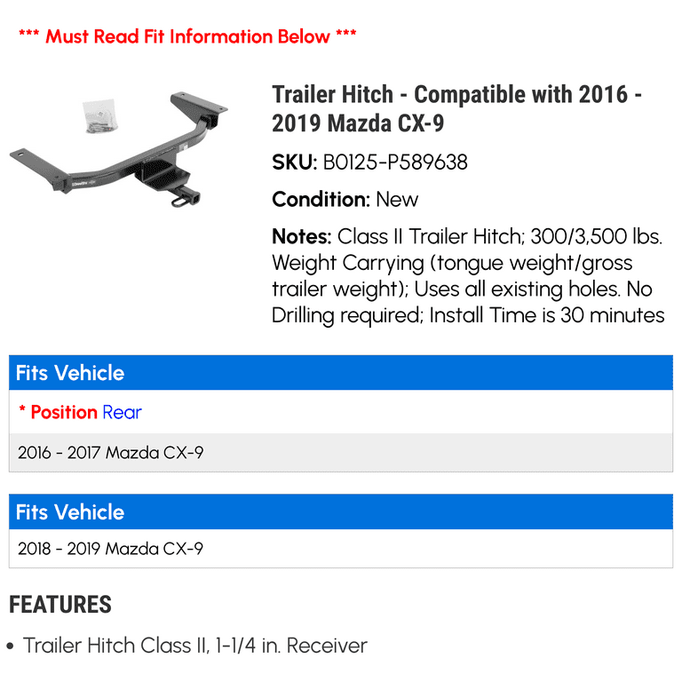 2018 mazda cx 9 tow hitch store