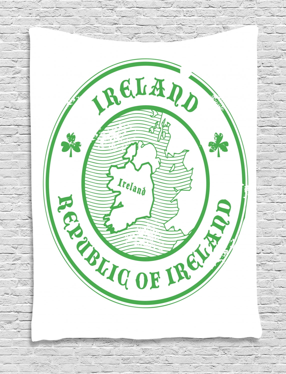 Ireland Map Tapestry, Grunge Style Demonstration of Calligraphy with ...