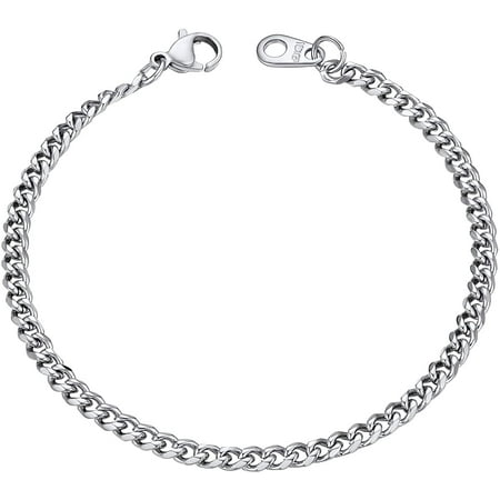 HTWW Cuban Chain Bracelet for Men Women, 18K Gold Plated/Black ...