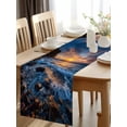 Beach Reef Table Runner, Country Sunset Ocean Waves Reef Beach Washable ...