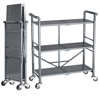 Organize It All Jumbo 3 Tier Corner Helper Shelf in Chrome - Walmart.com