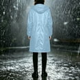 AKOEE Women's Rain Jacket Mid Length Waterproof Lightweight Zip Up ...