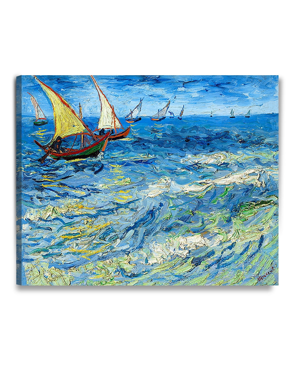 DECORARTS - Fishing Boats at Sea, Vincent Van Gogh Art Reproduction ...