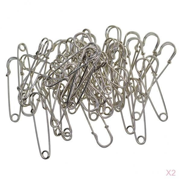 100 Pieces Large Metal Pin Stainless Steel Cloth Pins Jewelry Pins Kilt ...