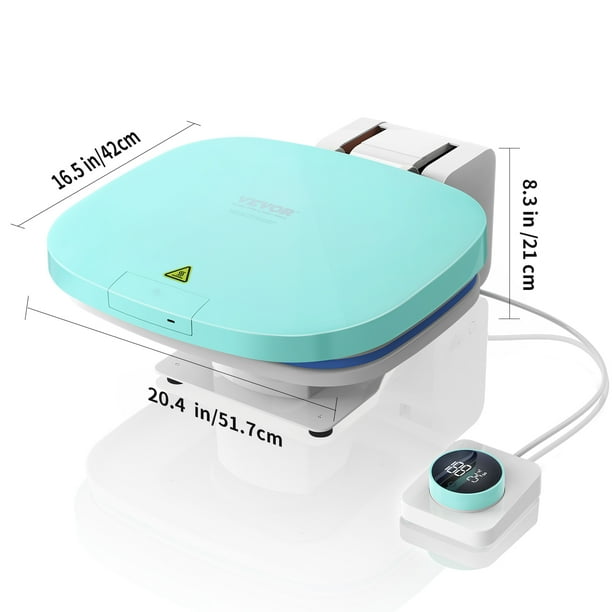 Vevor Auto Heat Press Smart Heat Press Machine For T Shirts Knob Design Easy Press Large Mica Heat Plate Heat Up Fast Professional Heat Press For