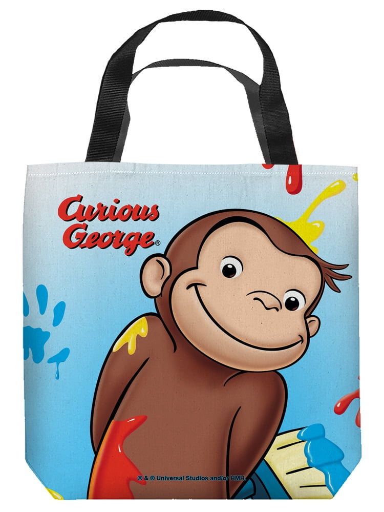 Curious George Paint Tote Bag White - Walmart.com