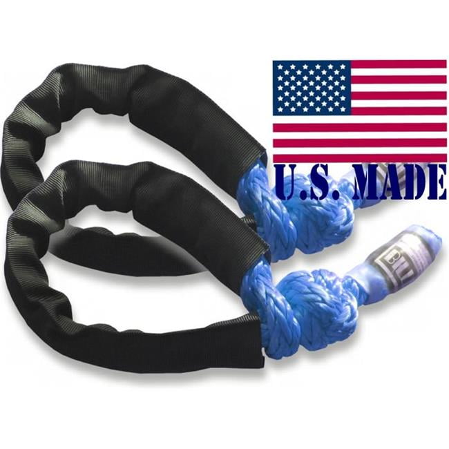 4 x 4 Vehicle Recovery XD Soft Shackles, Safty Blue - Pack of 2 ...