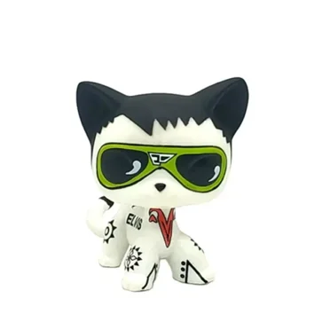 Pink White Sparkle Glitter Short Hair Cat Littlest Pet Shop LPS 2291 ...