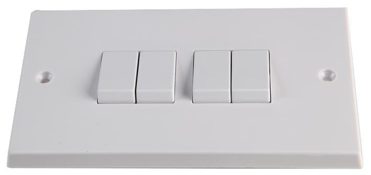 VOLEX ACCESSORIES - 10AX 4 Gang 2 Way Light Switch - Walmart.com
