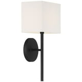 Possini Euro Design Favreau Modern Wall Light Sconce Black Hardwire 8 ...