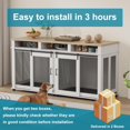 71" Heavy-Duty Dog Crate Furniture for Large Breeds, pacious Kennel ...