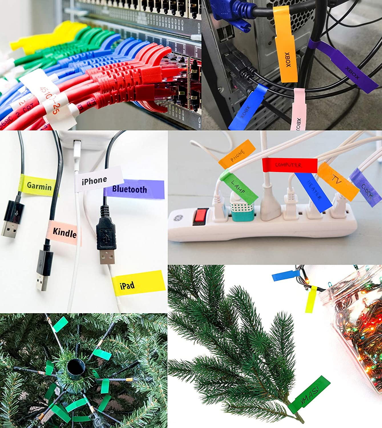 Cable Labels, Write on Wire Organizer Label Cord Identification Tags ...