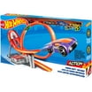 Hot Wheels Track Set, Neon Speeders Skyscraper Speed Circuit with 1 Hot ...