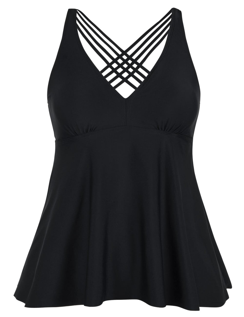 Firpearl Women's Tankini Swimsuits Cross Back Flowy Swim Tops Modest ...