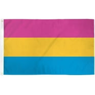 Anley Pansexual Pride Miniature Flag 5x8 inches Handheld Stick Flag (1 ...