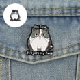 Cartoon Face Brooch Pin With Hilarious I'm Fine It's Just My Face ...