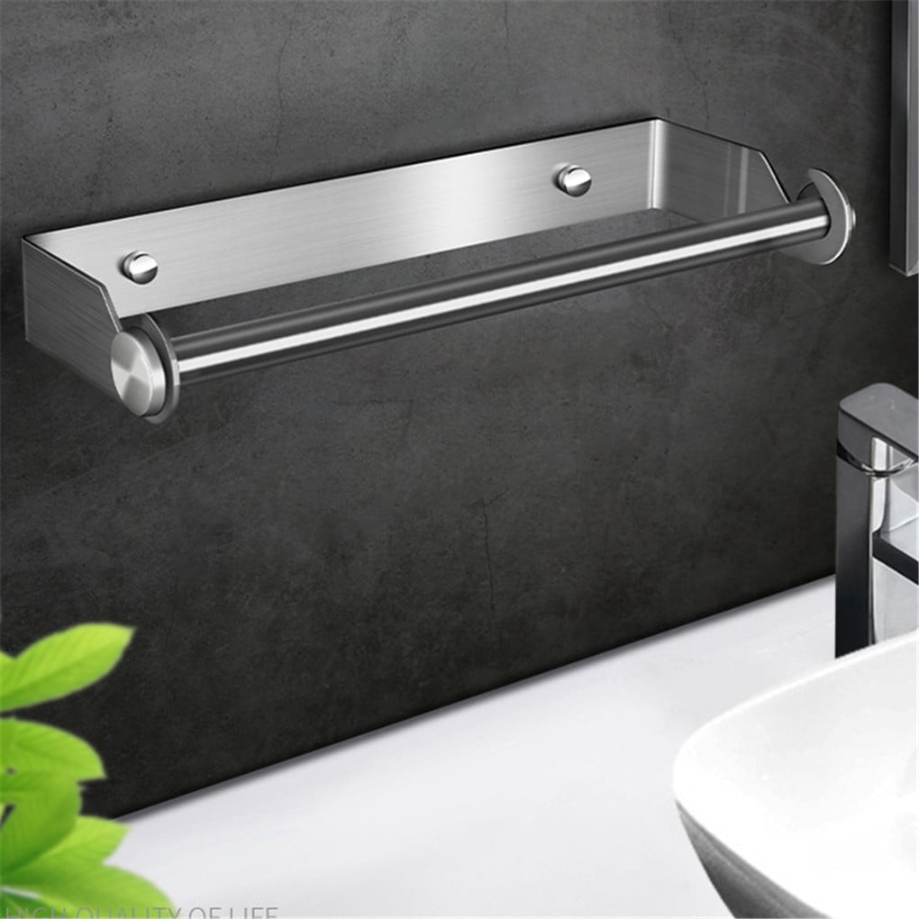 DALX Stainless Steel Paper Towel Holder Punch-Free Towel Rack Wall ...