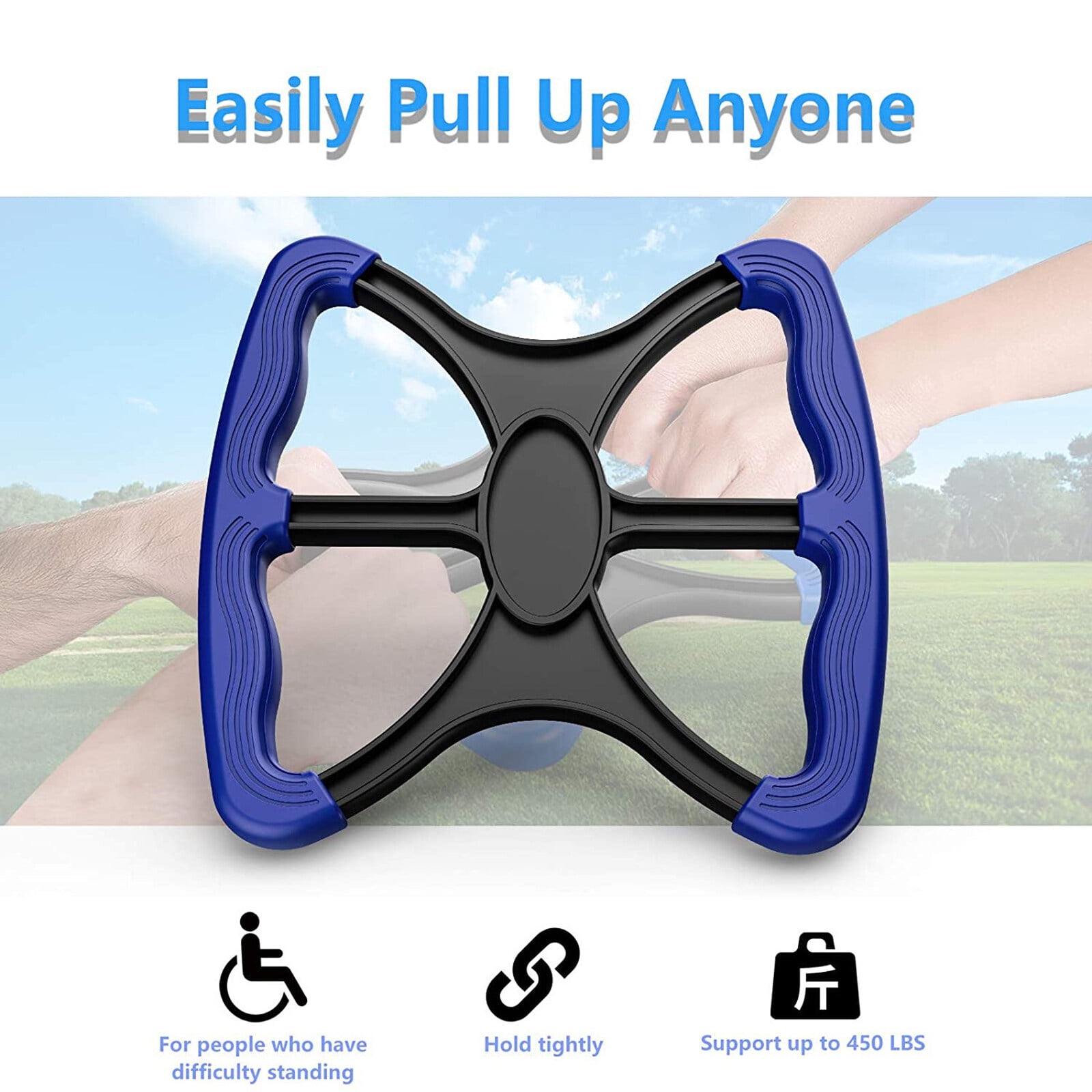 Portable Lift Aid Elderly Patients and Disabled People Assist Standing Tools with No-Slip Grip ...