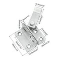 Uxcell 45mm Stainless Steel Flip Gate Latch Door Slide Bolt Right Open ...
