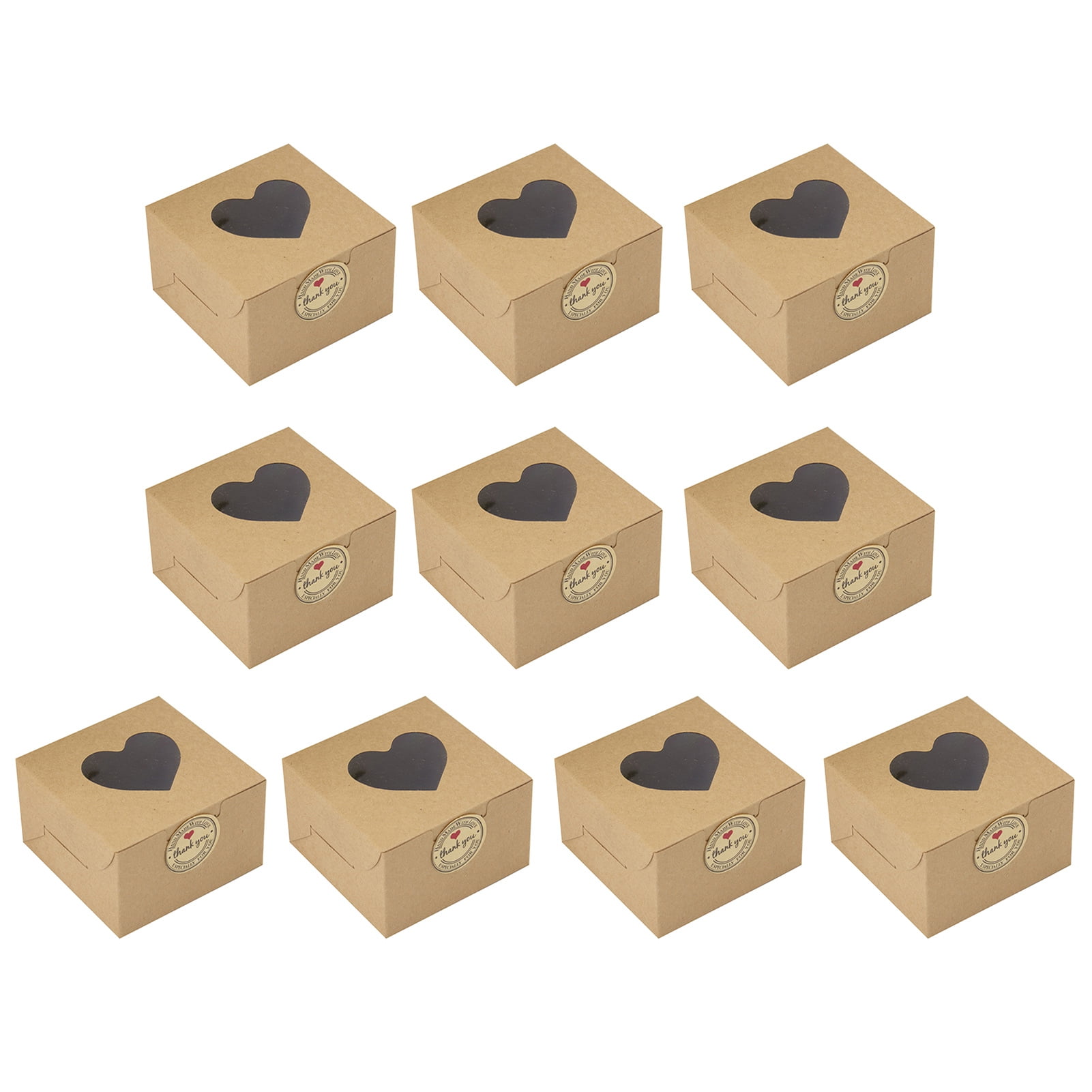 opvise 10Pcs Cupcake Box Visible Food Grade Mini Individual Cake ...