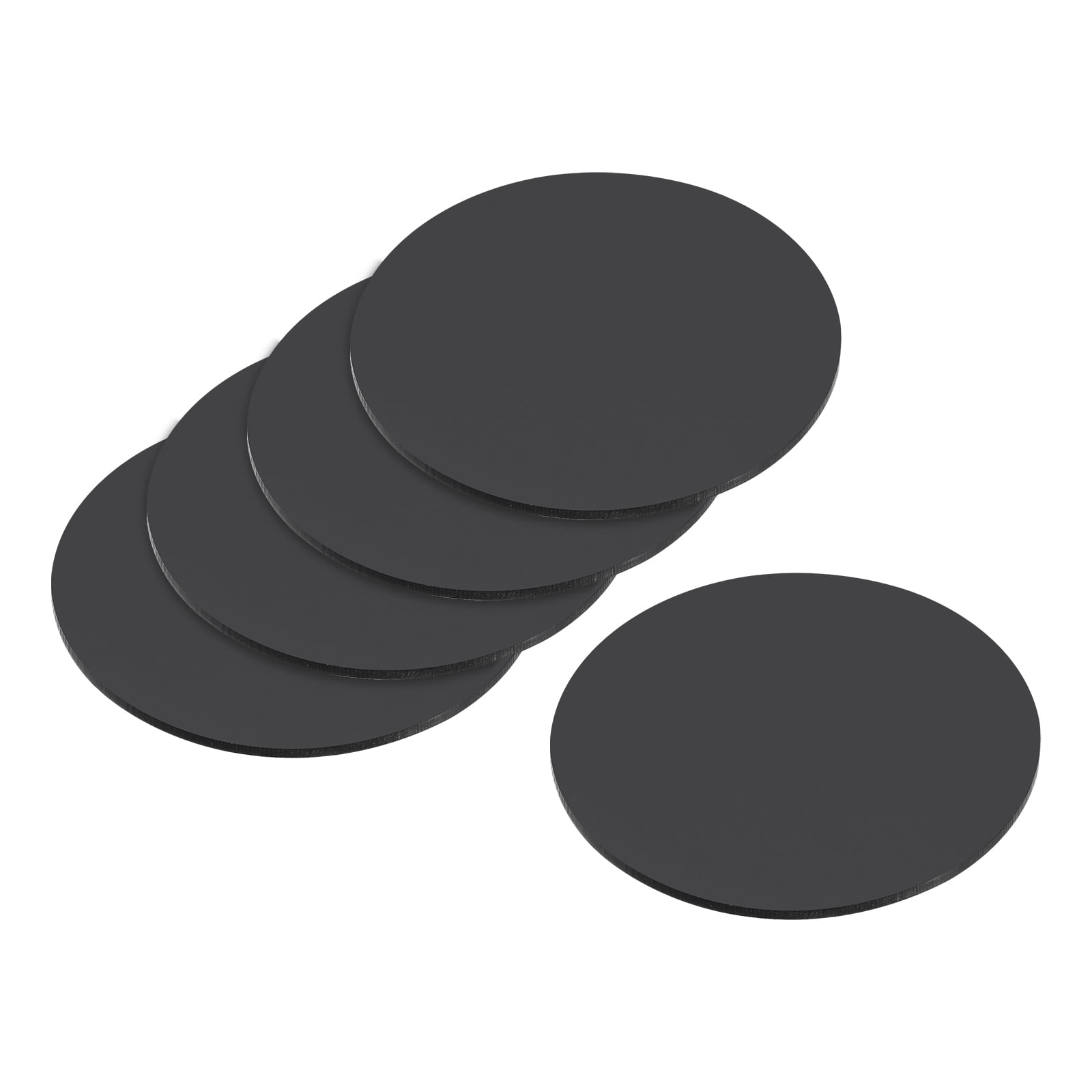 Uxcell 60MM Round Miniature Model Bases, 2MM Thick Circular Base, Black ...