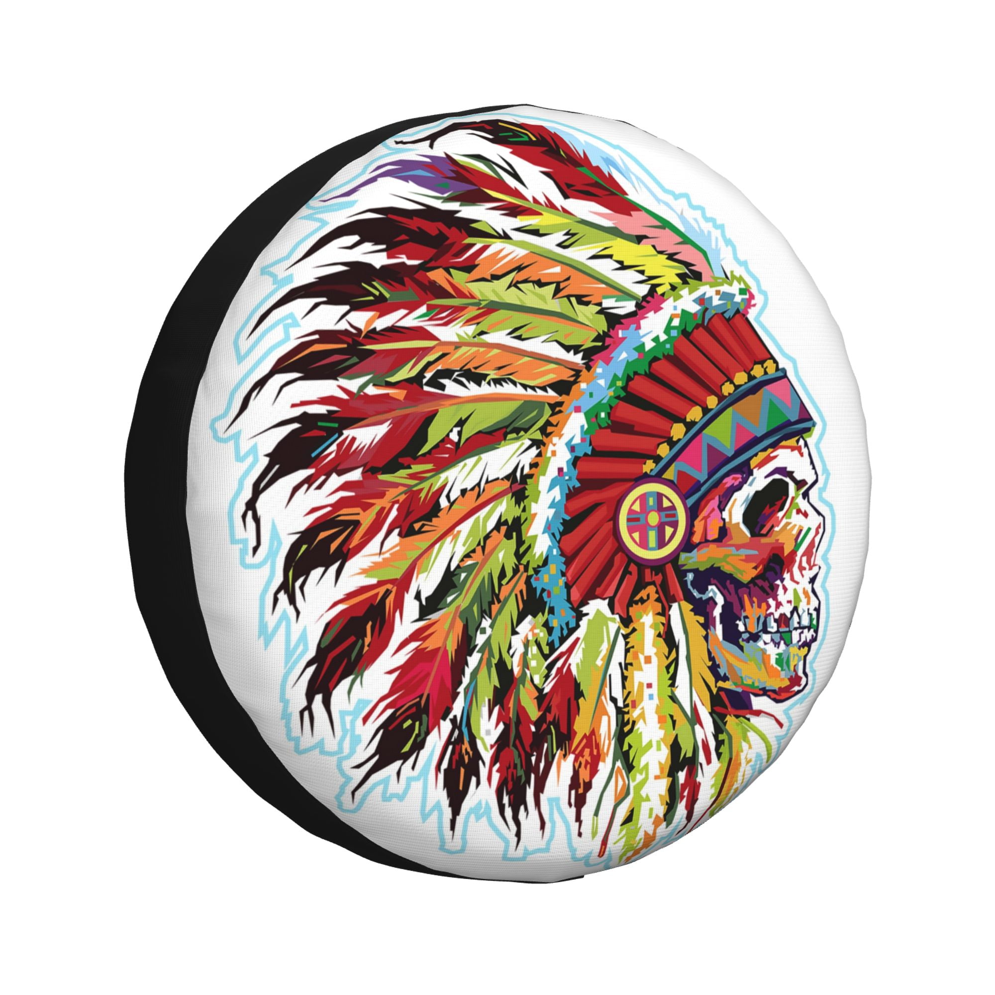 XMXY Native American Indiana Skull Feathers Spare Tire Cover，Universal ...