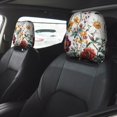 Car Headrest Cover 2 Pcs Soft Water Resistant Elastic Bottom Machine ...