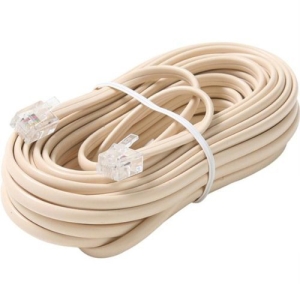 100FT 6-WIRE MOD TEL CORD IVORY PREMIUM RETAIL BLISTER PACK - Walmart.com
