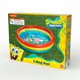 SpongeBob SquarePants 3-Ring Inflatable Swimming Pool, Portable Pool ...