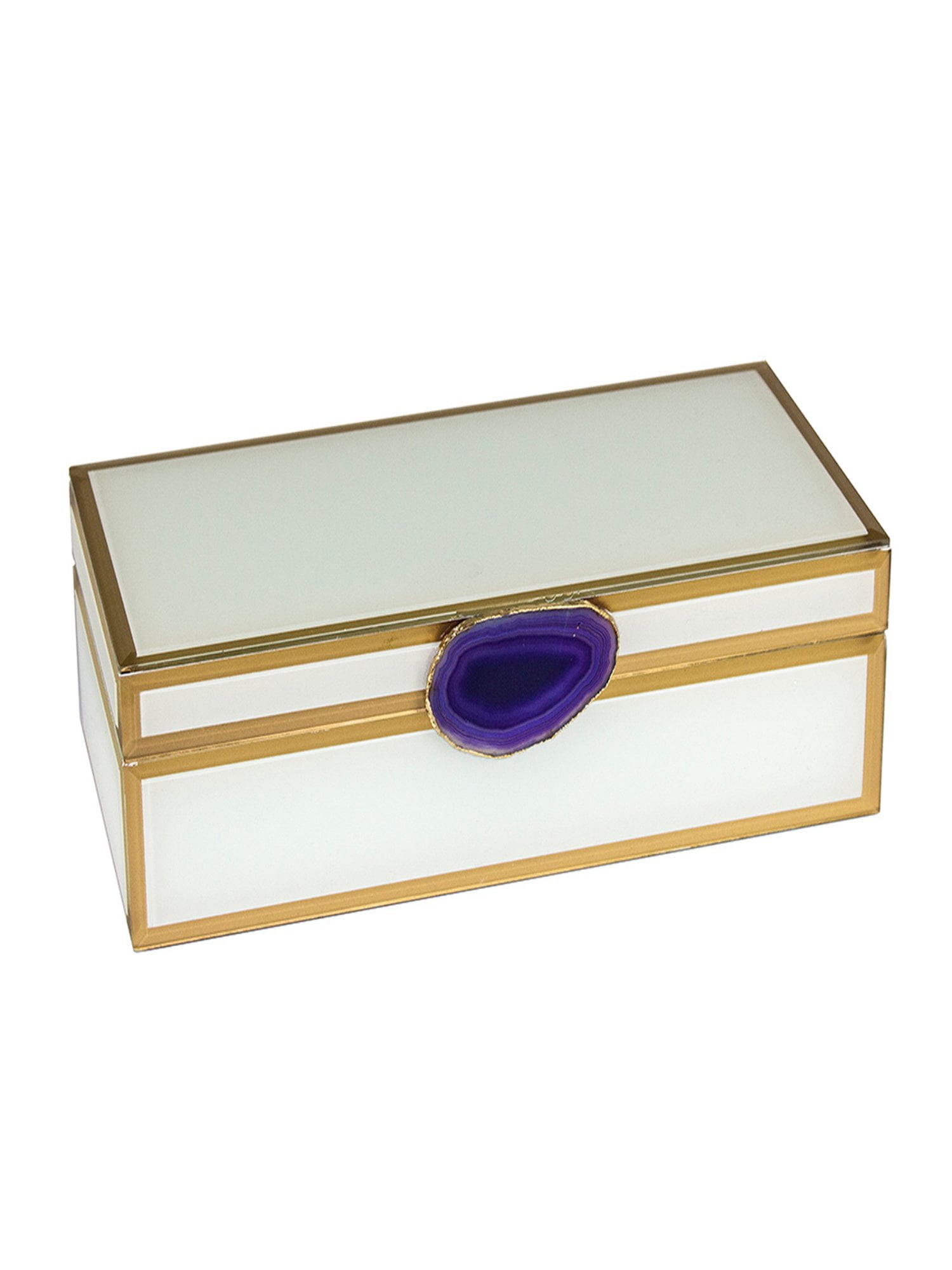 SageBrook Home Rectangular Box with Agate Accent - Walmart.com