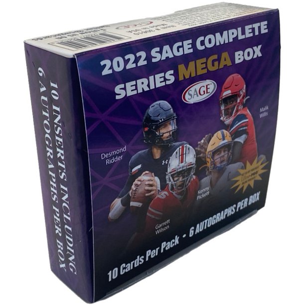 NFL 2022 Hit Complete Football Trading Card MEGA Box (10 Packs, 6 ...
