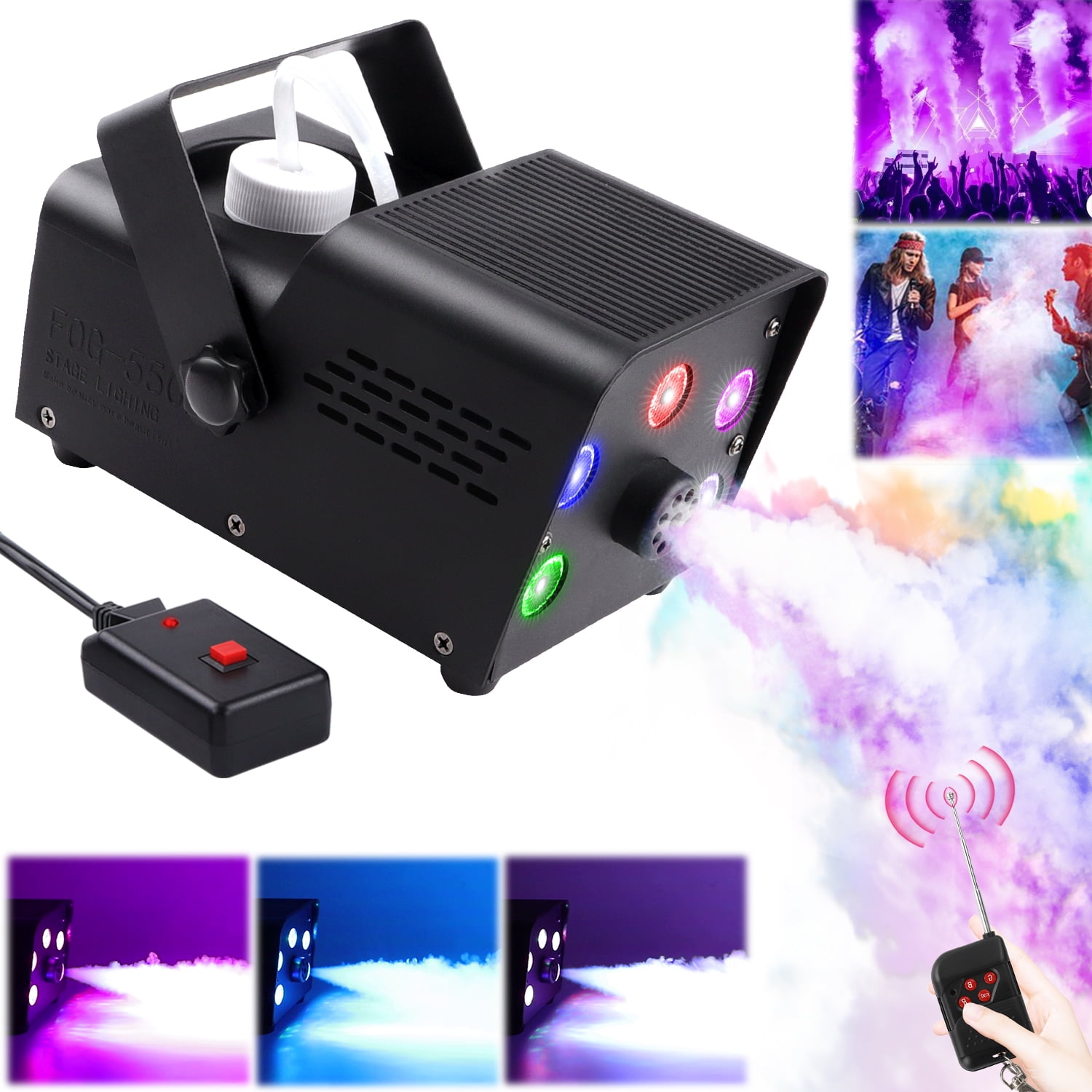 Fog Machine Smoke 700W 5 three-in-one RGB Light Beads Smoke Machine ...