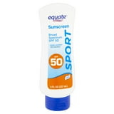 Equate Sport Broad Spectrum Sunscreen Lotion, SPF 50, 8 fl oz HSA/FSA ...