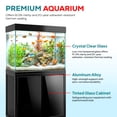 50 Gallon Modern Glass Aquarium with Built-In Sump Filter, Aluminum ...