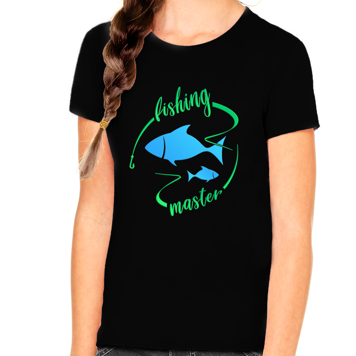 Girl fishing shirts store