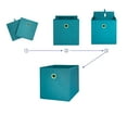 Mainstays Collapsible Fabric Cube Storage Bins (10.5" x 10.5"), 4 Pack ...