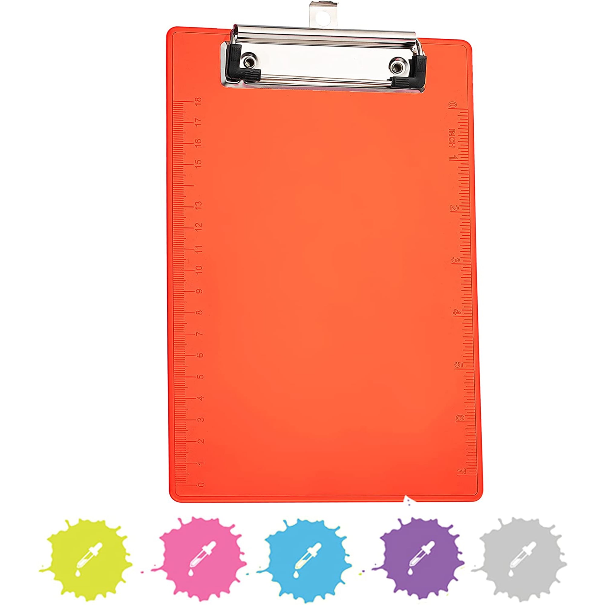 Enday Memo Clipboard with Ruler Heavy Duty Plastic Clipboards for ...