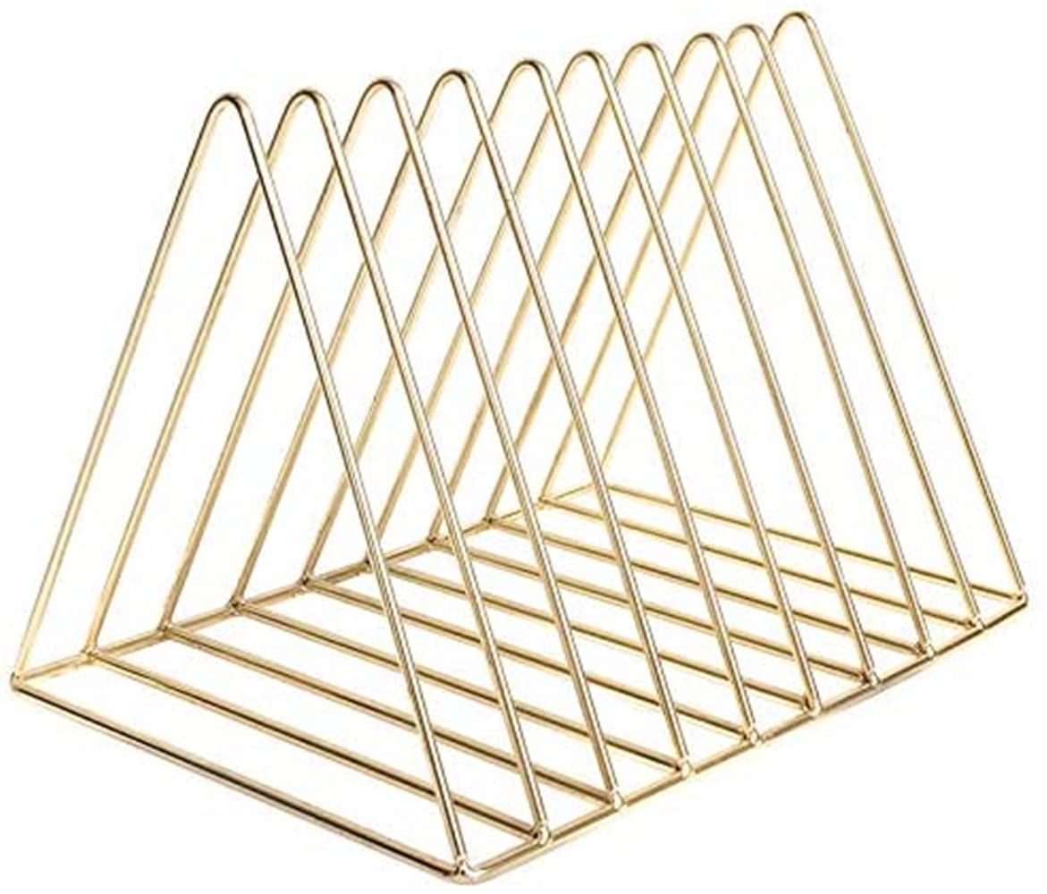 Triangle File Folder Racks and Magazine Holder,9 Lattice Metal ...