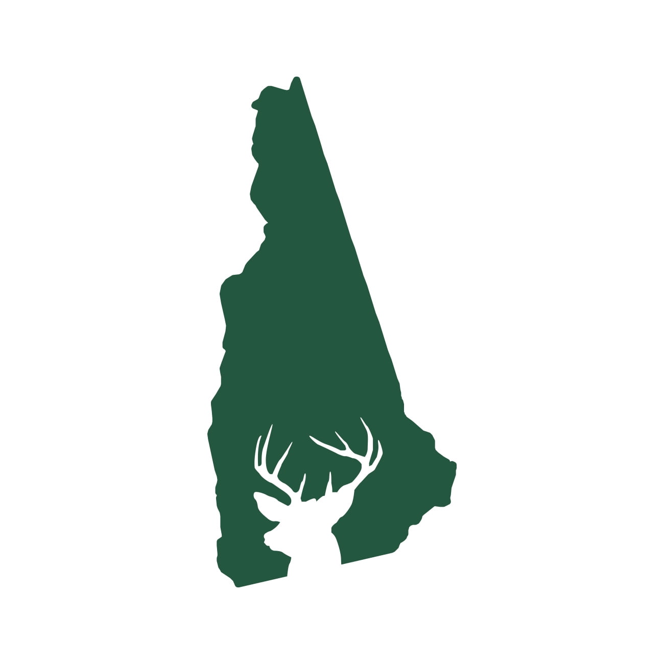 New Hampshire Deer State Sticker Decal Die Cut - Self Adhesive Vinyl ...