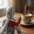 Book Decor Aesthetic Reading Sculpture 5X2X2 Inch Gray White Sculpture ...