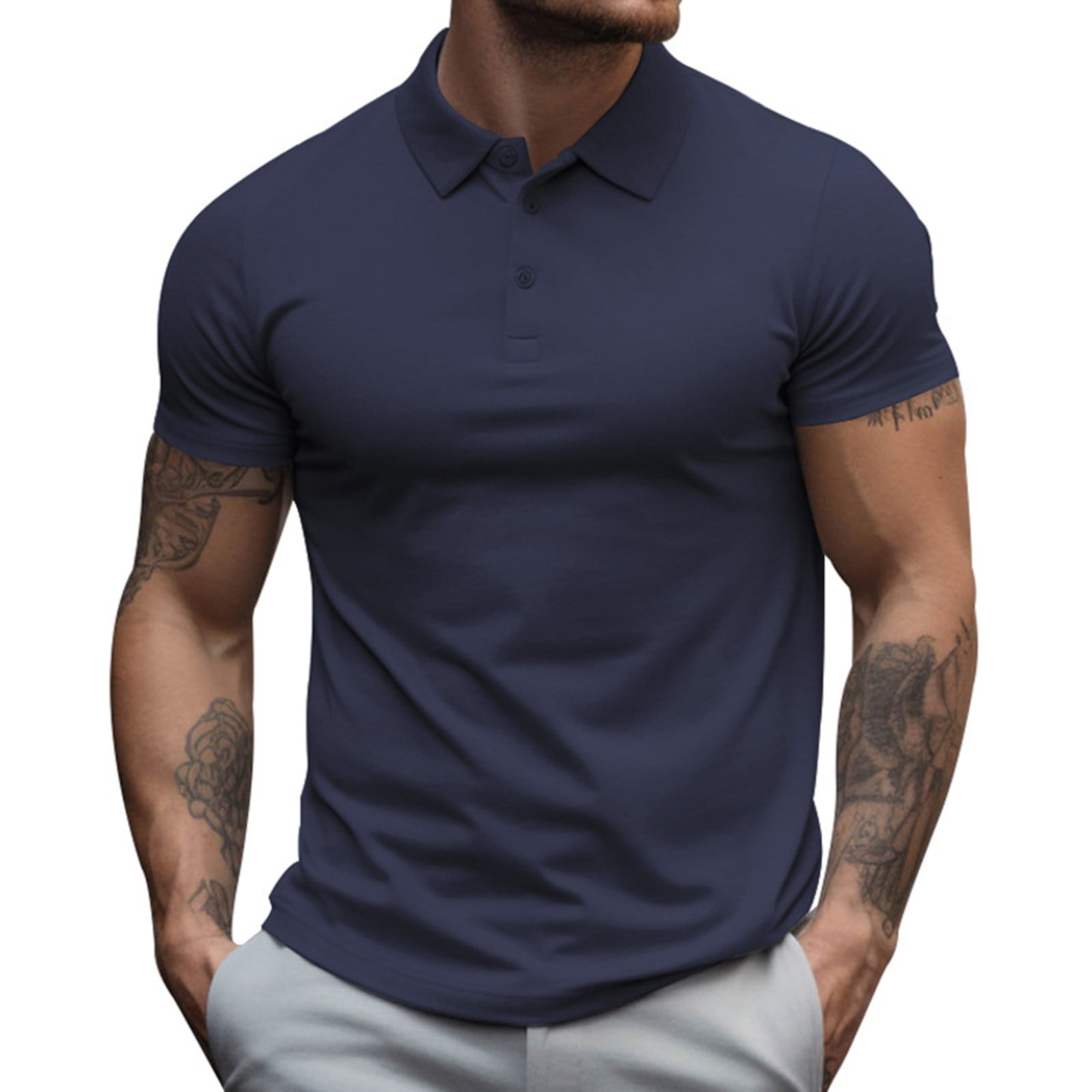 Click here for Ketyyh-Chn99 Casual Polo Shirt For Men Classic Fit... prices