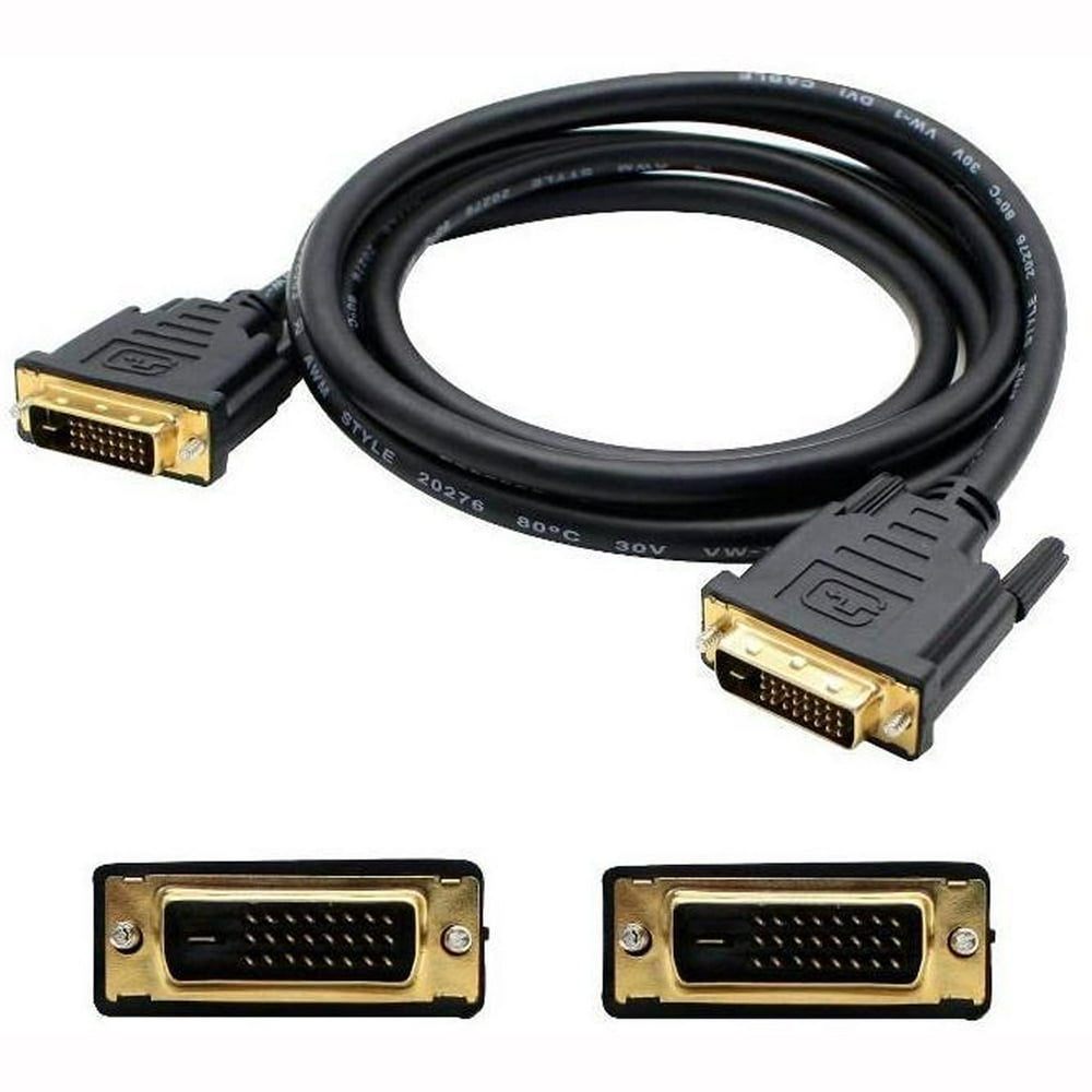 AddOn DVID2DVIDDL6F 6.0ft DVI M/M Black Cable - Walmart.com - Walmart.com
