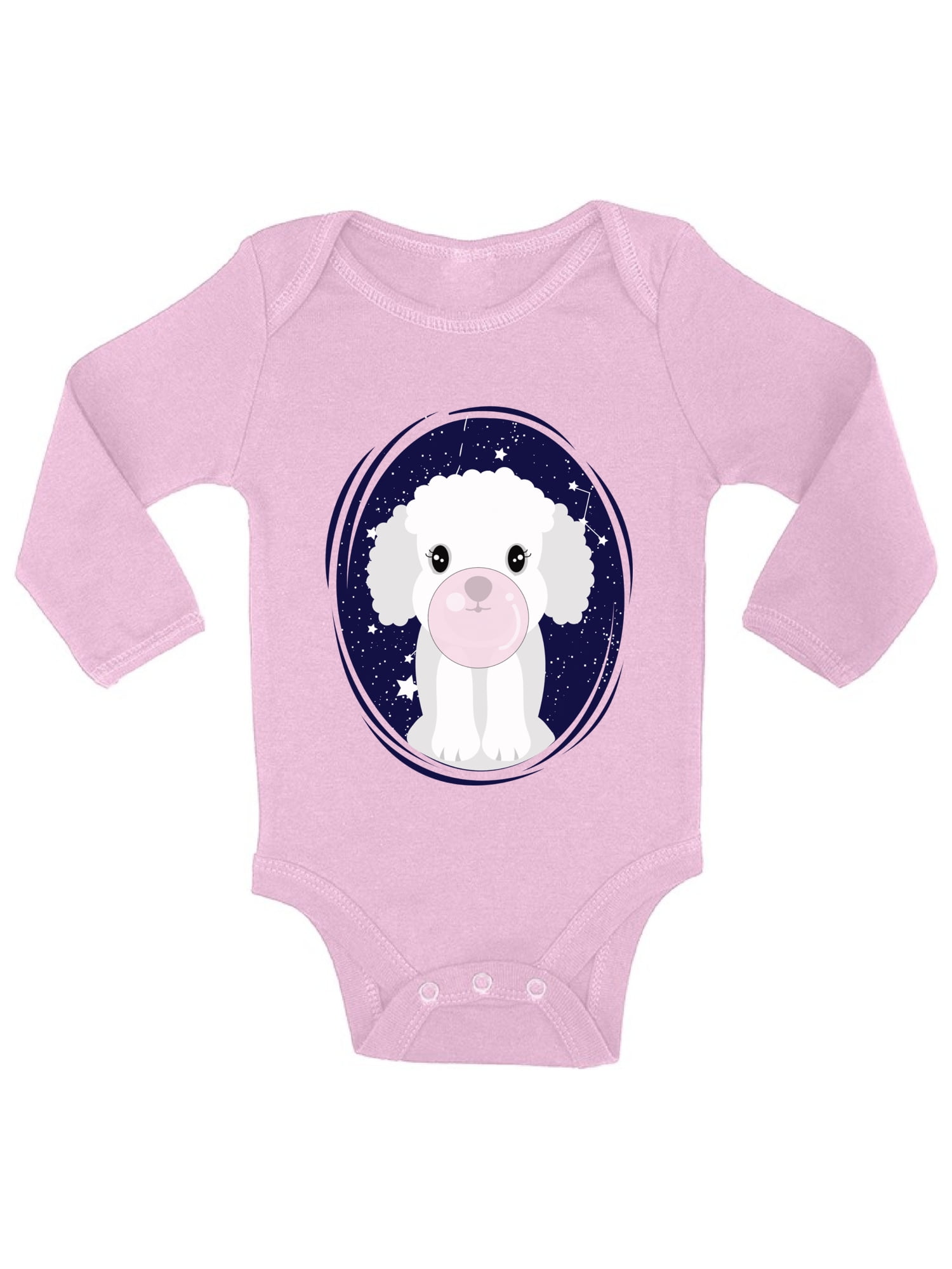 Awkward Styles Cute Dog Baby Bodysuit Long Sleeve Dog Blowing a Gum ...